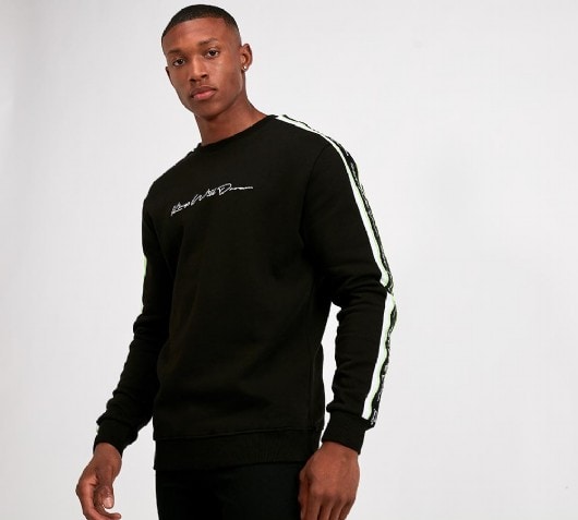 Kings Will Dream Rosley Sweatshirt | Black / White / Neon | Footasylum