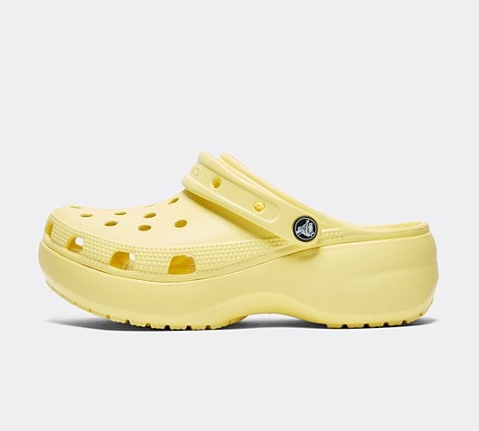 Crocs Womens Classic Platform Clog | Yellow | Footasylum