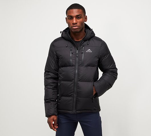 Alpyrex Pinnacle Puffer Jacket | Black | Footasylum