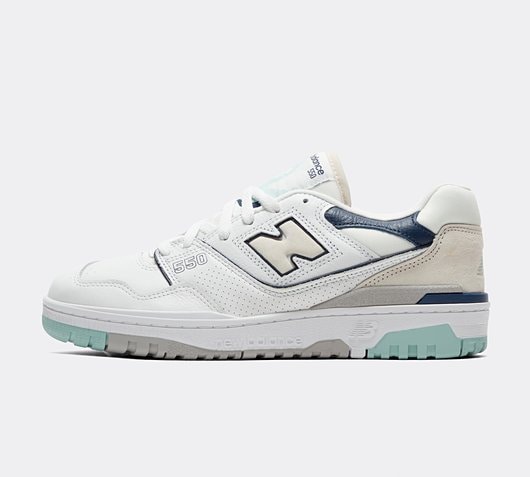 New Balance 550 Trainer | White / Teal / Green | Footasylum