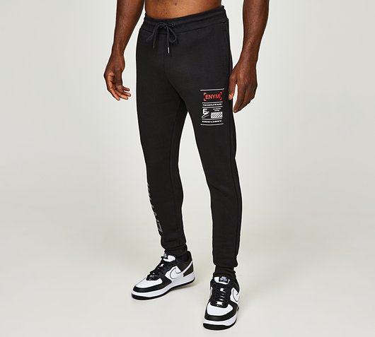 ENYMI Stacked Logo Jogger | Black | Footasylum