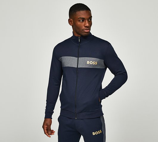 BOSS Tracksuit Jacket | Dark Blue | Footasylum