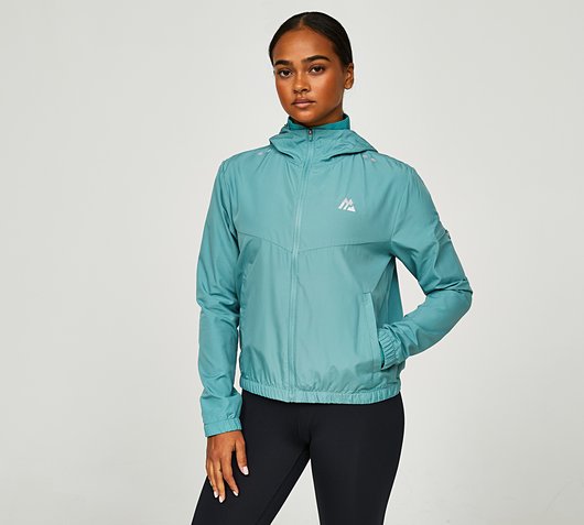 Montirex Womens Pace Crop Windbreaker | Jade | Footasylum