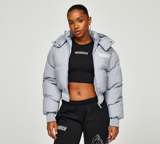 Hoodrich Womens OG Ari Puffer Jacket | Weather Vane / White | Footasylum