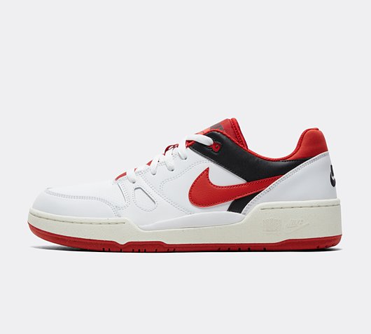 Nike Full Force Low Trainer | White / Mystic Red / Black | Footasylum