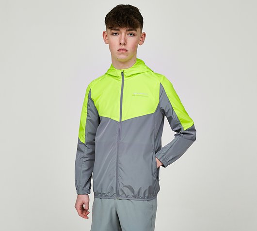 Monterrain Junior Plateau Windbreaker | Flourescent Lime / Monument ...