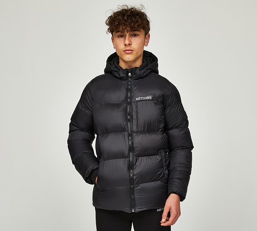 Métissier Junior Braden Puffer Jacket | Jet Black | Footasylum