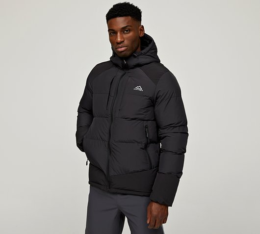 Alpyrex Element Puffer Jacket | Jet Black / Jet Black | Footasylum