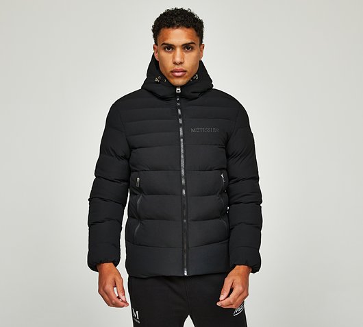 Métissier Loden Padded Jacket | Jet Black | Footasylum