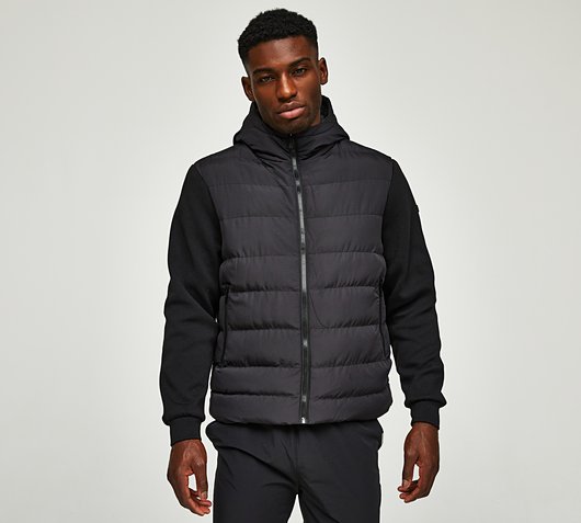 Closure London Hooded Hybrid Jacket | Black | Footasylum