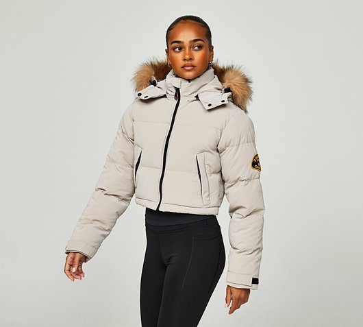 Zavetti Canada Womens Bellucci 2.0 Crop Jacket | Ecru | Footasylum