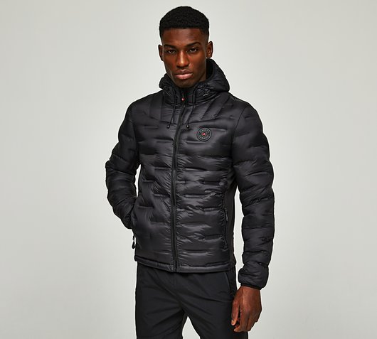 Zavetti Canada Vuziro Hybrid Puffer Jacket | Jet Black | Footasylum