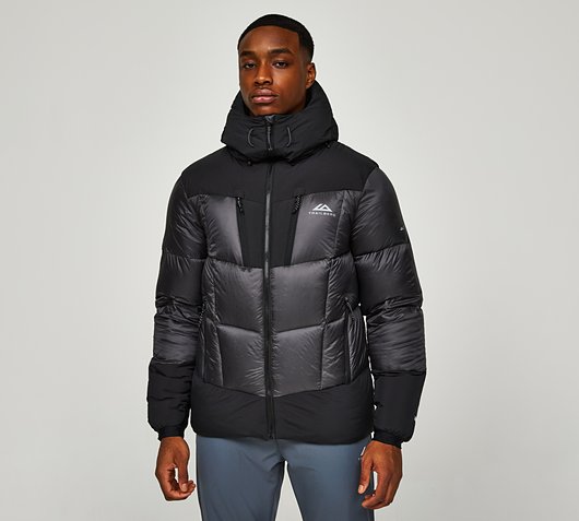 Trailberg Eiger 700FP Puffer Jacket | Black / Asphalt | Footasylum