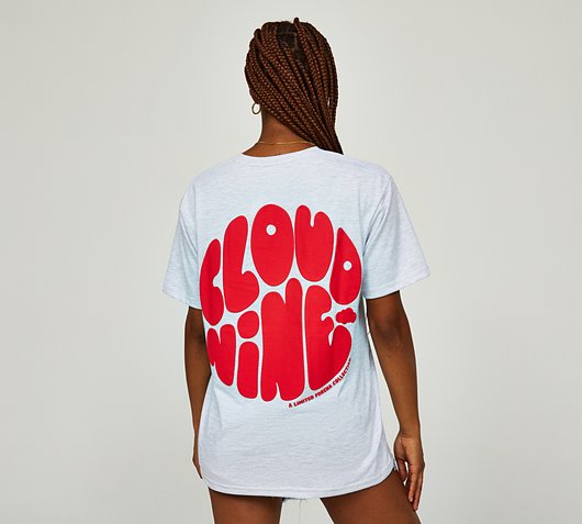 Forena Womens Cloud Nine T-Shirt | Ice Grey Marl / Goji Berry | Footasylum