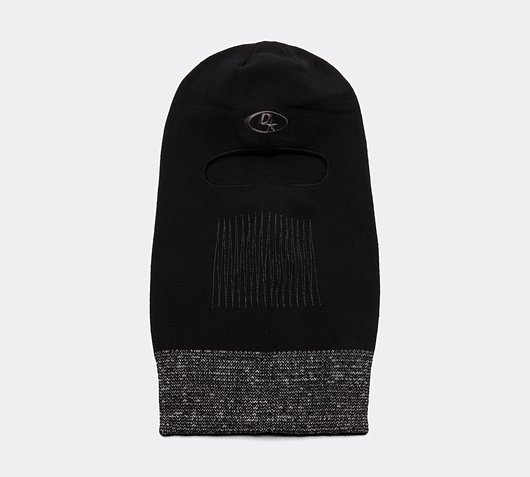 Dripmade Blaze 2-in-1 Knitted Balaclava | Jet Black / Silver Reflective ...