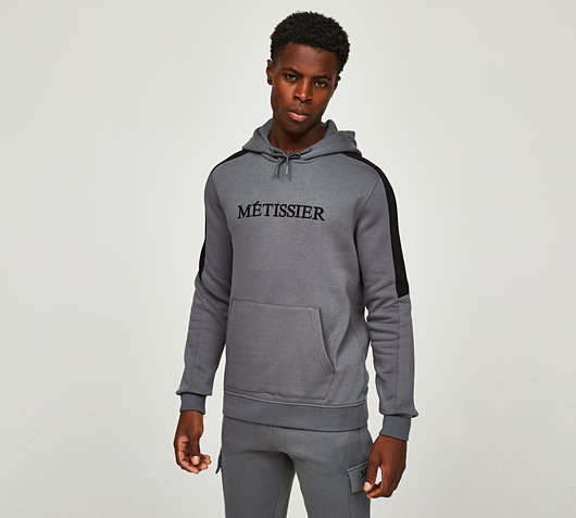 Métissier Valder Overhead Hoodie | Quiet Shade/ Jet Black | Footasylum