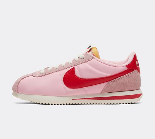 Nike Womens Cortez Trainer | Medium Soft Pink / Fire Red | Footasylum