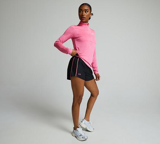 Under Armour Womens Tech Play Up Short | Black / Super Pink | Footasylum