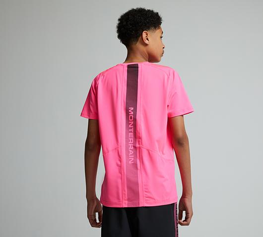 Monterrain Junior Katla T-Shirt | Knockout Pink / Jet Black | Footasylum