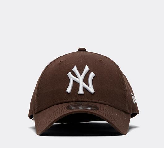 New Era NY League Essential 9FORTY Adjustable Cap | Brown / White ...