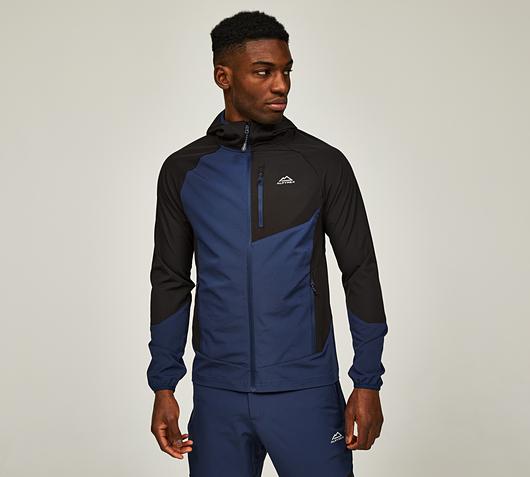 Alpyrex Solo 2.0 Woven Full Zip Hoodie | Dress Blue / Jet Black ...