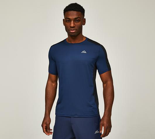 Alpyrex Ridge 2.0 T-Shirt | Dress Blue / Jet Black | Footasylum
