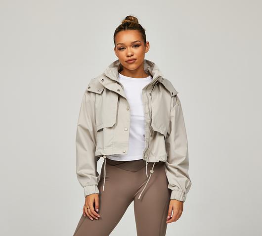 Forena Womens Anya Cropped Jacket | Dove | Footasylum