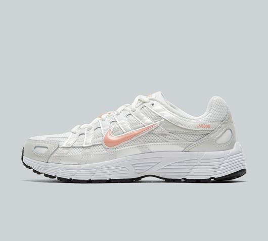 Nike Junior P-6000 Trainer | Summit White / Apricot Agate | Footasylum