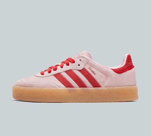 adidas Originals Womens Sambae Trainer | Clear Pink / Better Scarlet ...