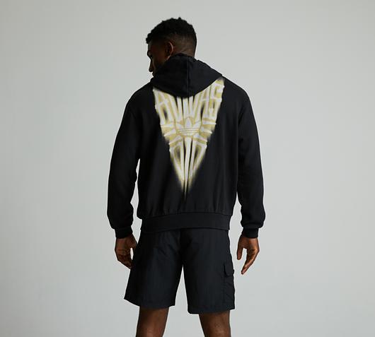 adidas Originals Skeleton Overhead Hoodie | Black / White | Footasylum