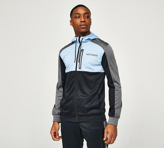 Métissier Silvan Poly Full Zip Hoodie | Jet Black / Lava Smoke / Powder ...