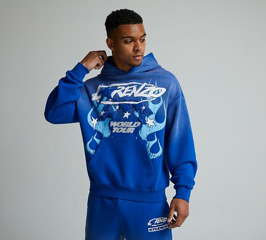 Lorenzo World Tour Overhead Hoodie | Blue | Footasylum