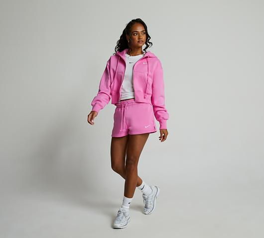 Nike Womens Phoenix Fleece Medium Rise Short | Playful Pink | Footasylum