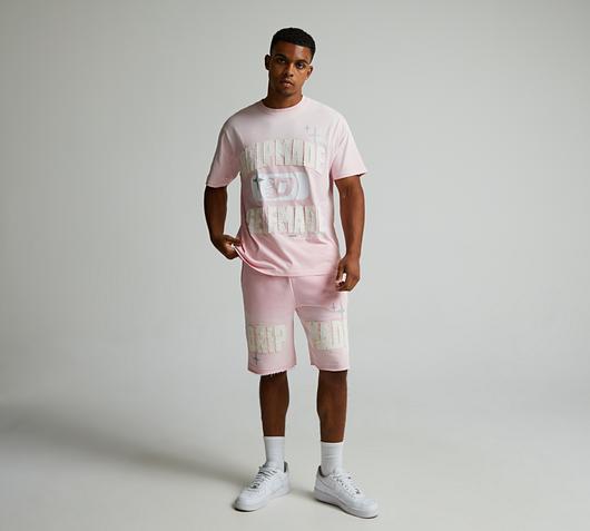 Dripmade Selfmade Applique T-Shirt | Orchid Pink | Footasylum