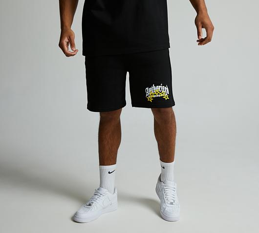 Authorized Arc Club Fleece Short | Jet Black / Yellow | Footasylum