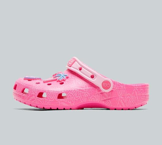 Crocs Junior Classic Clog | Power Pink / Multi | Footasylum