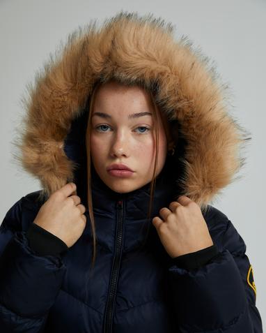 Zavetti Canada Girls Allessia Short Puffer Jacket | Navy Blazer ...