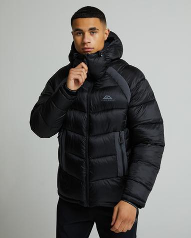 Trailberg Zermat Puffer | Black / Volcano Grey | Footasylum