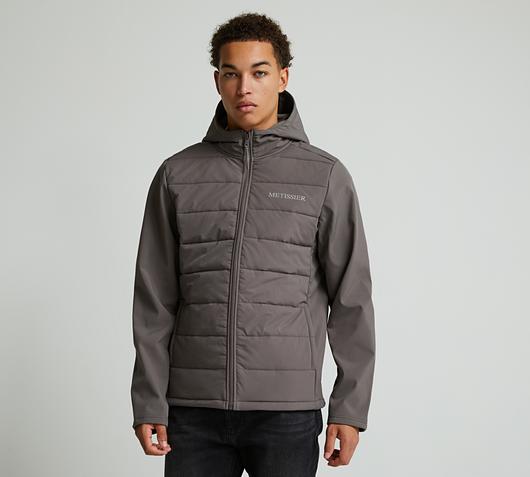Métissier Finnick Hybrid Jacket | Charcoal | Footasylum