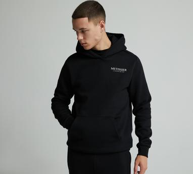 Métissier Lazare 3.0 Overhead Hoodie | Jet Black / White | Footasylum
