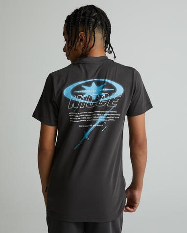 Nicce Junior Tag T-Shirt | Coal | Footasylum
