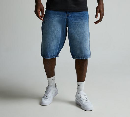 Courtside Drexler Denim Short | Vintage Blue | Footasylum