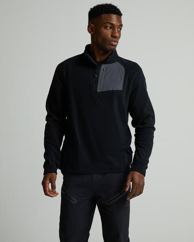 Montirex Ascent Polar Fleece Quarter Zip Top | Black / Asphalt | Footasylum
