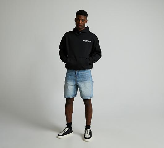 Authorized Manifold Overhead Hoodie | Jet Black / White | Footasylum