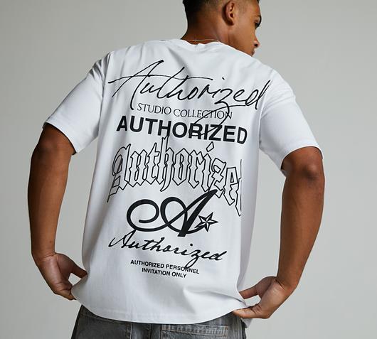 Authorized Manifold T-Shirt | Optic White / Jet Black | Footasylum