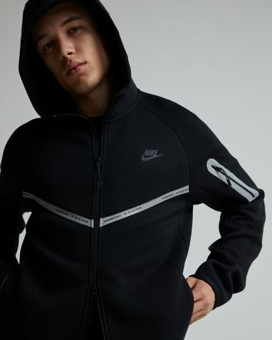 Nike Tech Fleece Reflective Windrunner Hoodie | Black / Reflective ...
