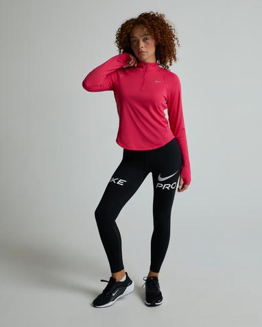 Nike Womens Tempo Dri-FIT Half Zip Top | Rush Pink / Reflective ...