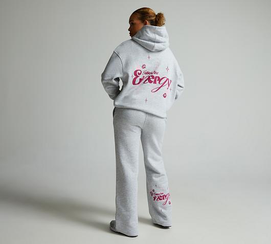 Forena Womens Collective Energy Overhead Hoodie | Ice Grey Marl / Pink ...