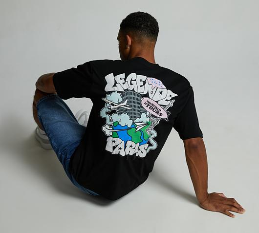Légende Paris Graffiti Ice Cream T-Shirt | Black | Footasylum