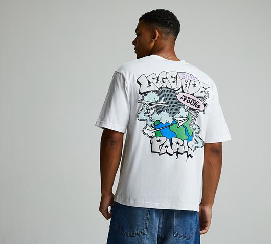 Légende Paris Graffiti Ice Cream T-Shirt | White | Footasylum